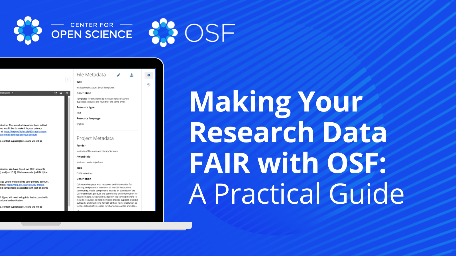 Making Your Research Data FAIR with OSF: A Practical Guide